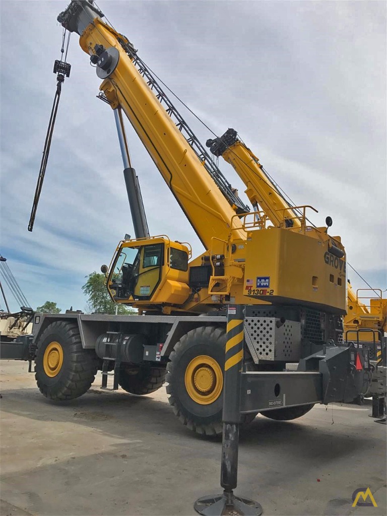 130t Grove RT9130E-2 Rough Terrain Crane For Sale or Rent Hoists ...