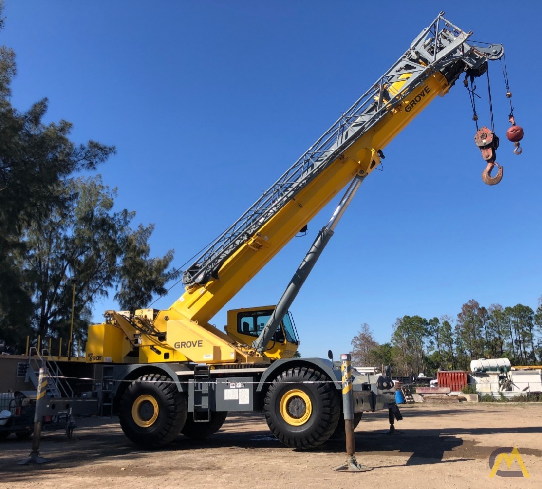 2007 Grove RT890E 90-Ton Rough Terrain Crane For Sale or Rent Hoists ...