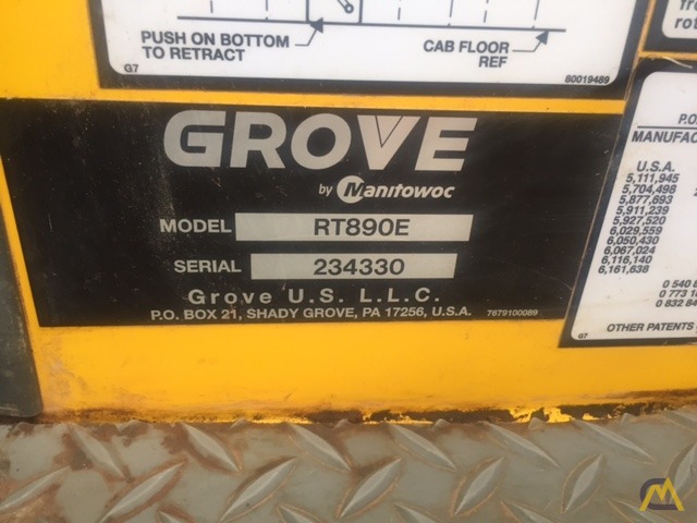 2013 Grove RT890E 90-Ton Rough Terrain Crane For Sale or Rent Hoists ...