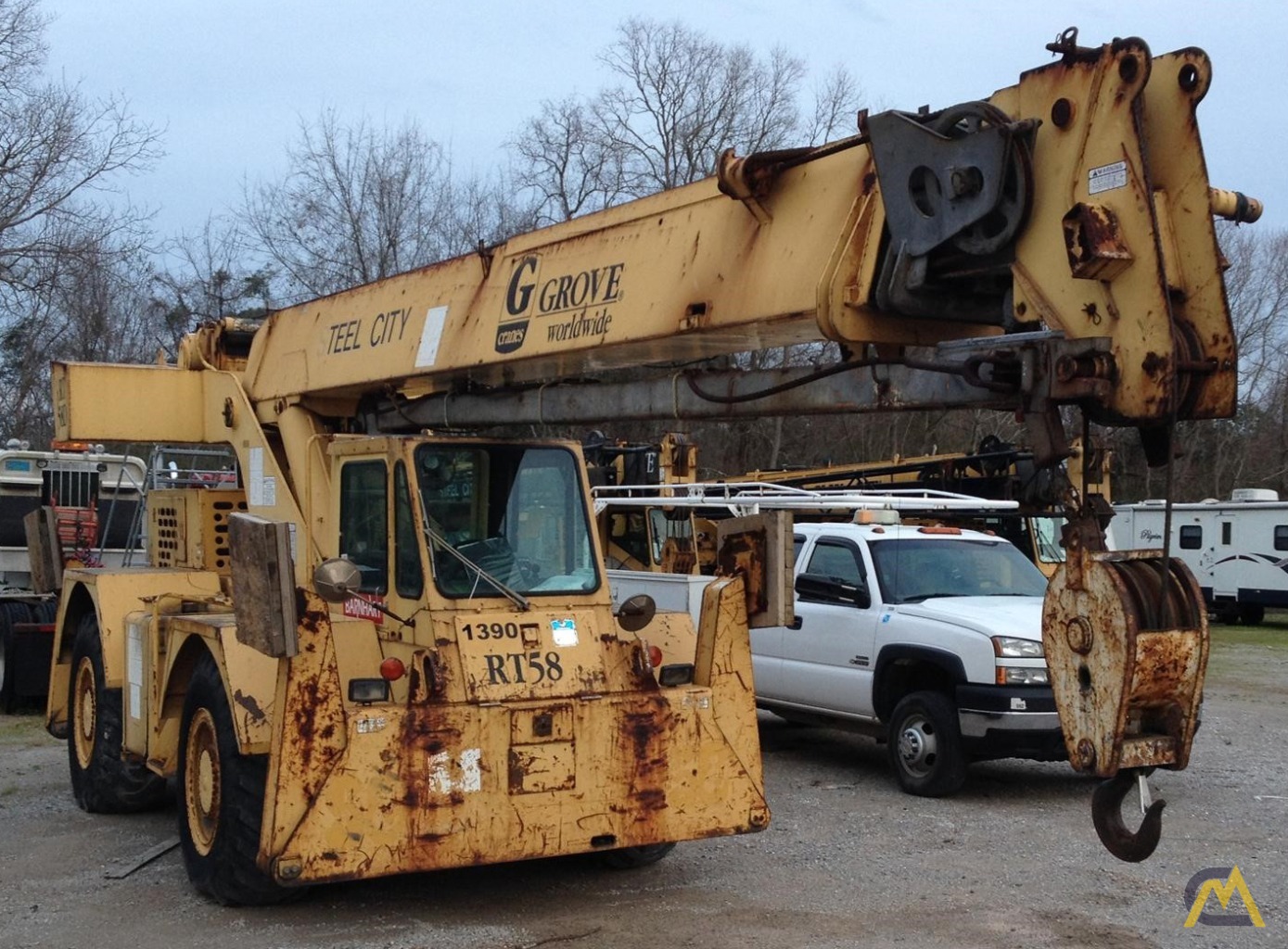 Grove RT58D 20-Ton Down Cab Rough Terrain Crane For Sale or Rent ...