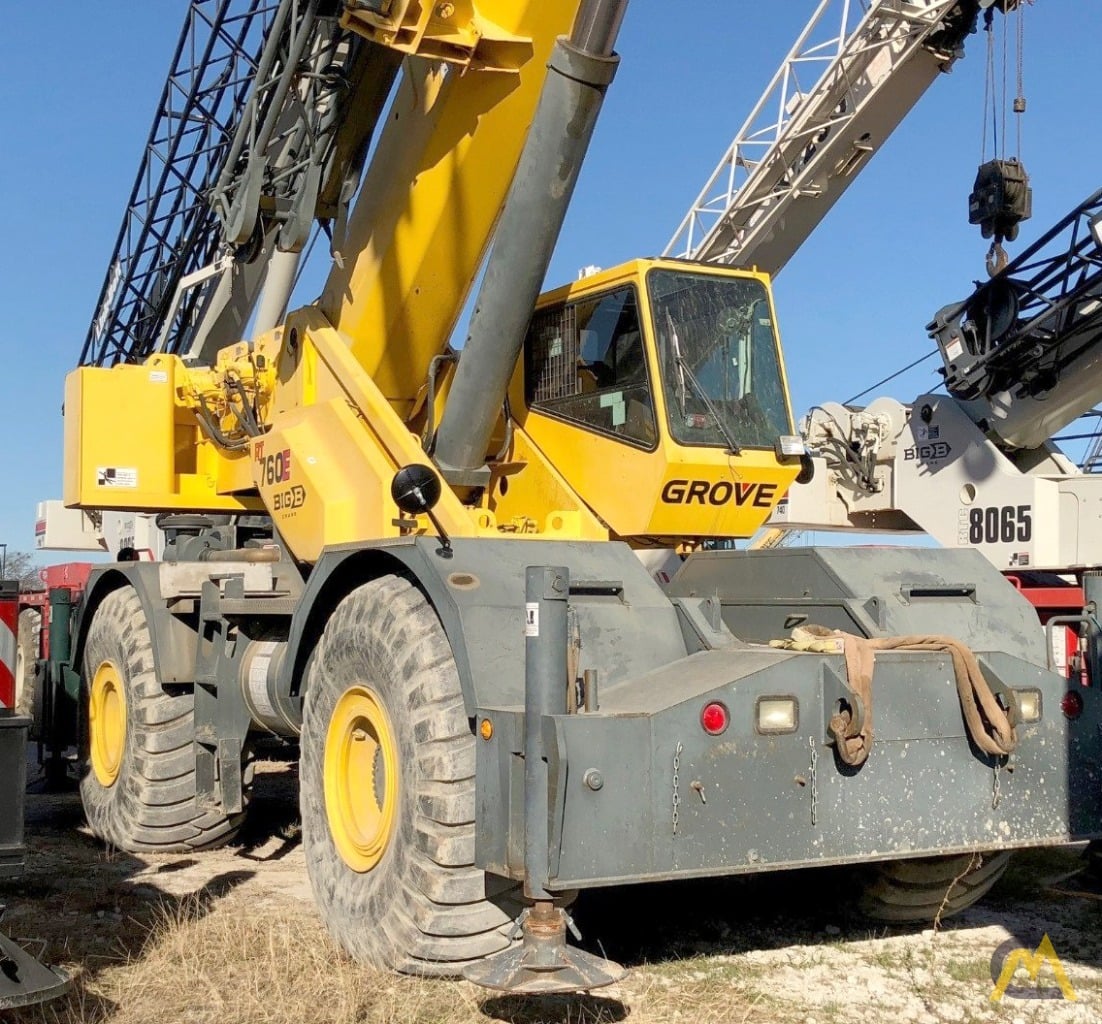 Grove RT760E 60-Ton Rough Terrain Crane For Sale or Rent Hoists ...
