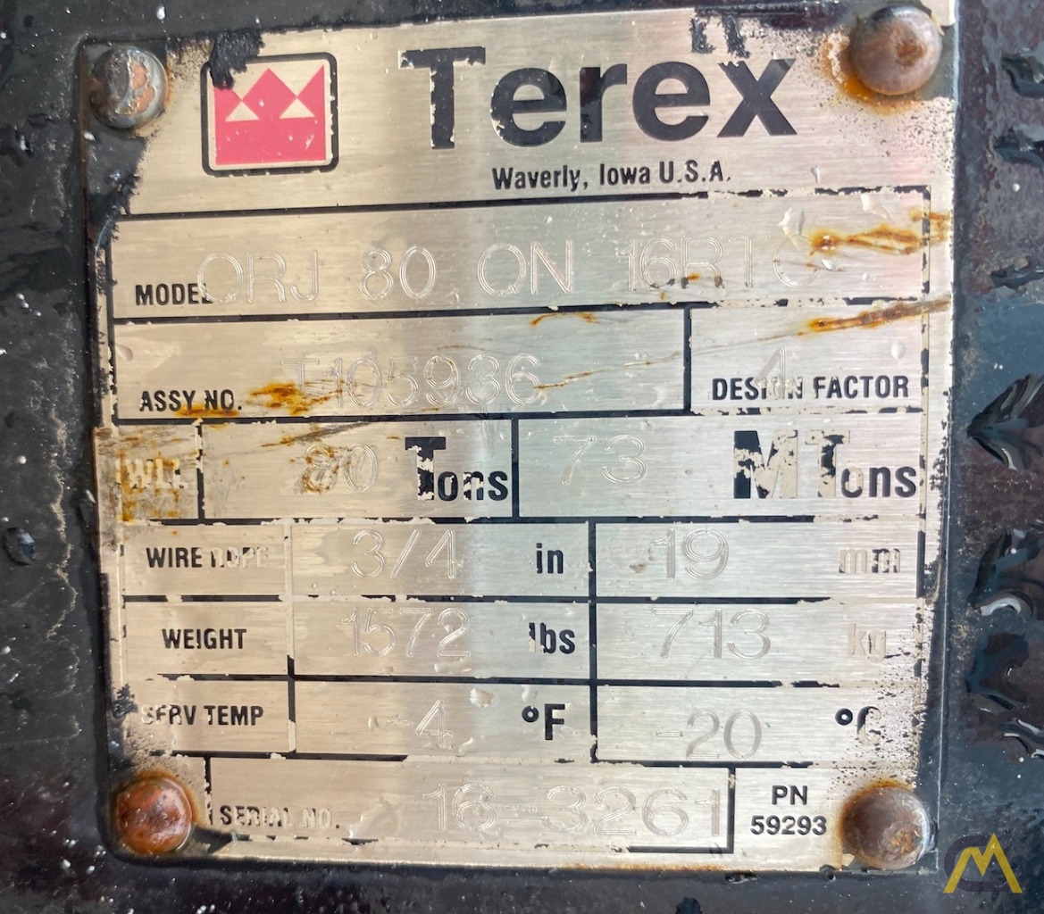 Terex 80-Ton 5-Sheave Hook Block For Sale Blocks Parts Attachments ...