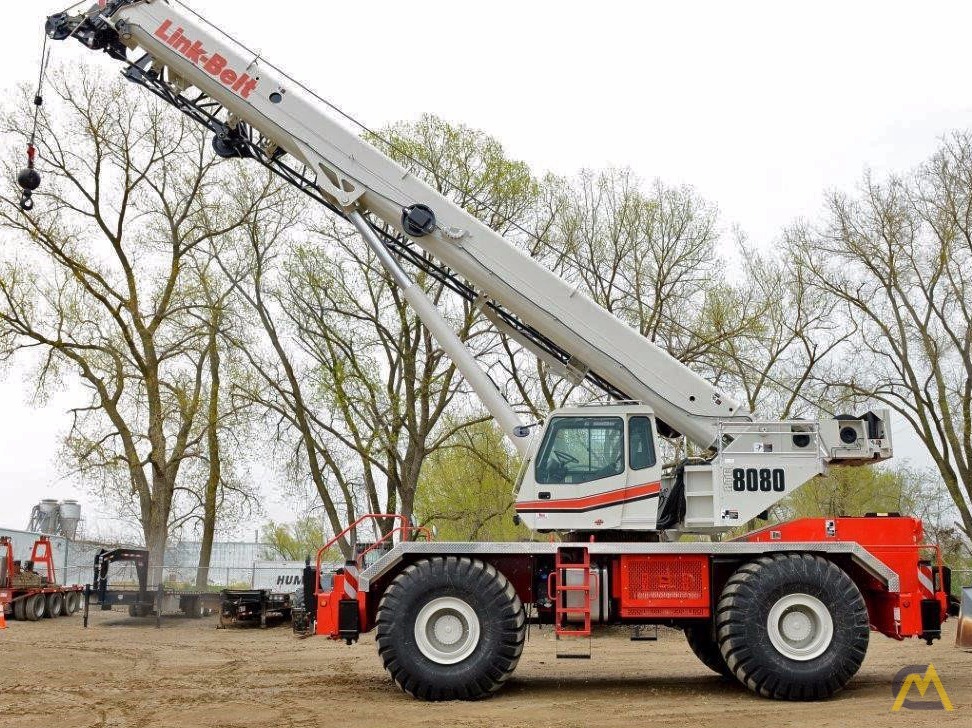 80t Link-Belt RTC-8080 II Rough Terrain Crane For Sale or Rent Hoists ...
