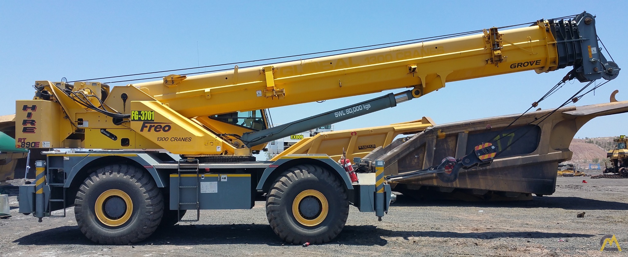Grove RT890E 90-ton Rough Terrain Crane For Sale Hoists & Material ...