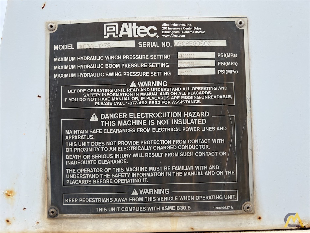 Altec AC38-127S 38-Ton Boom Truck Crane Mounted on Peterbilt 365 6x4 For Sale (Auction) Trucks ...