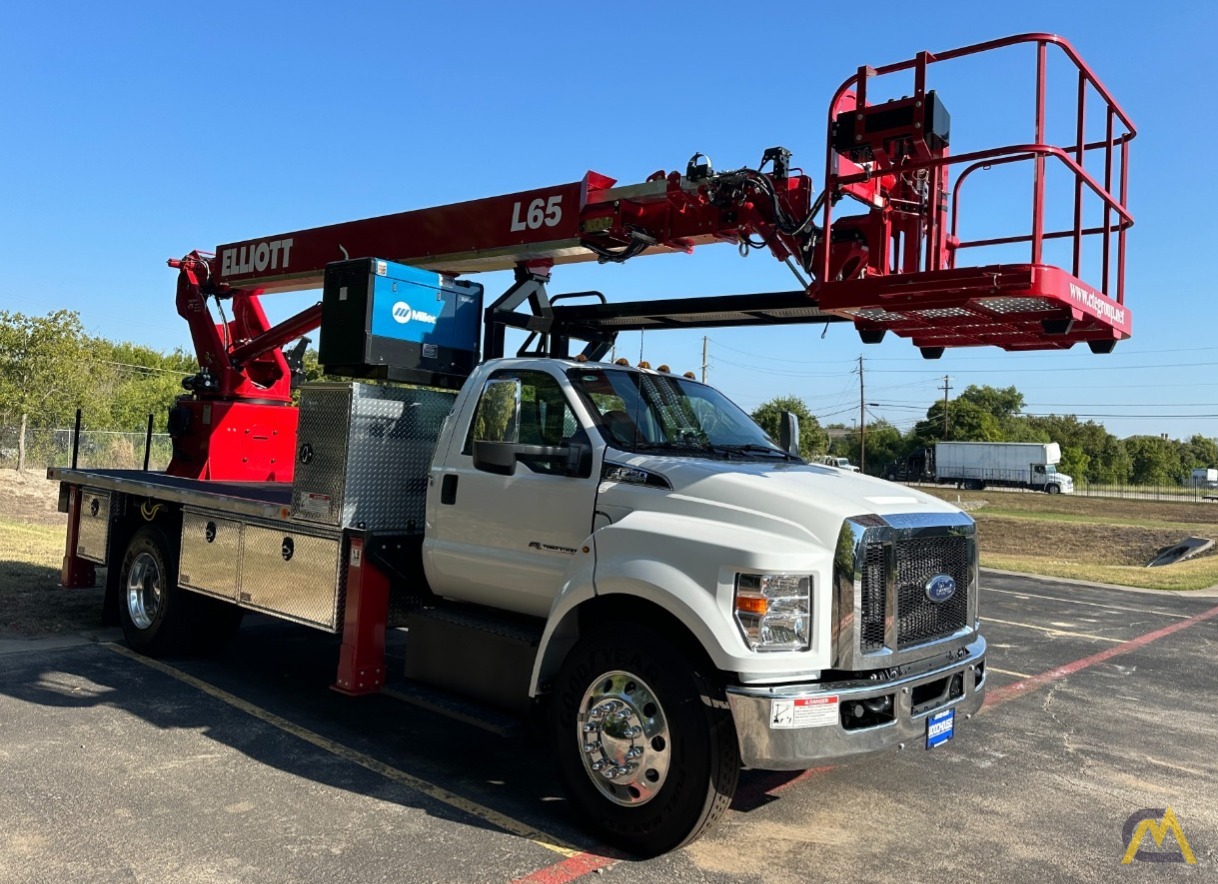 Elliott L65R Telescopic Boom Aerial Lift on Ford F750 For Sale Bucket ...