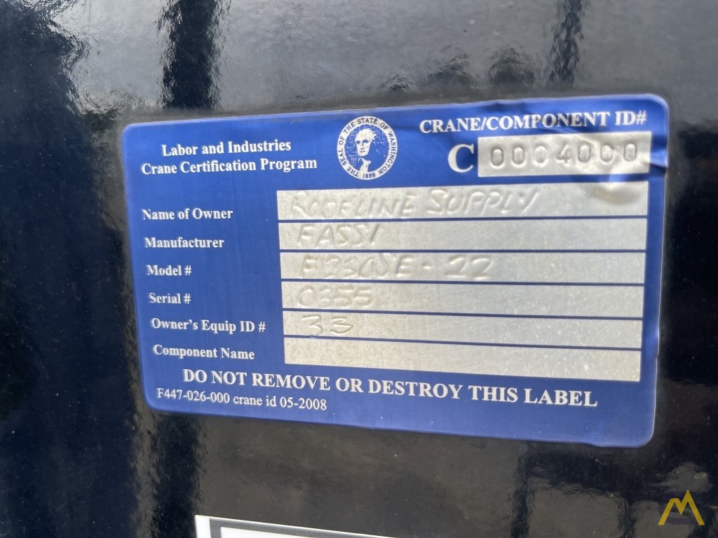 Fassi F230SE.22 52.5' Wallboard Pallet Fork Drywall Loader Crane on ...