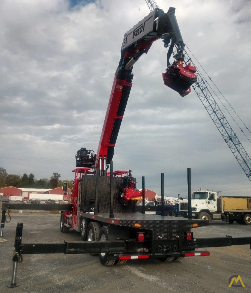 Fassi F600SE.44 10-story Pallet Fork Wallboard Crane on Western Star ...
