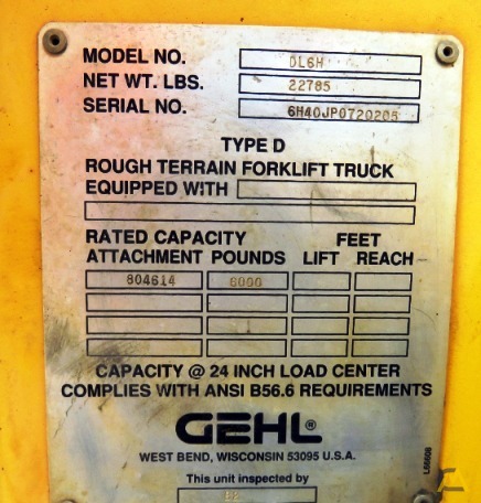 Gehl DL6H-40 6000 lb. Telehandler For Sale Telehandlers Forklifts ...