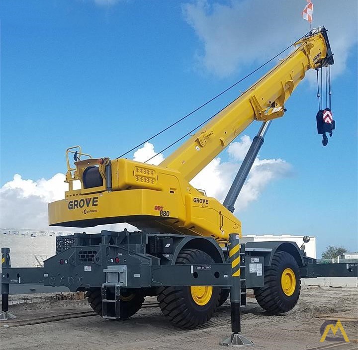 Grove GRT880 80-Ton Rough Terrain Crane For Sale & Material Handlers ...