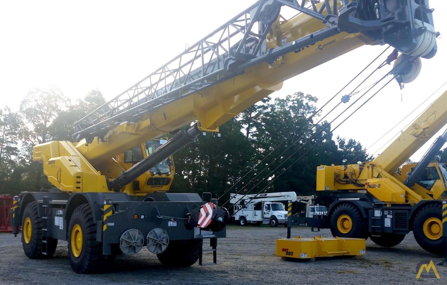 Grove GRT880 80-Ton Rough Terrain Crane For Sale Hoists & Material ...