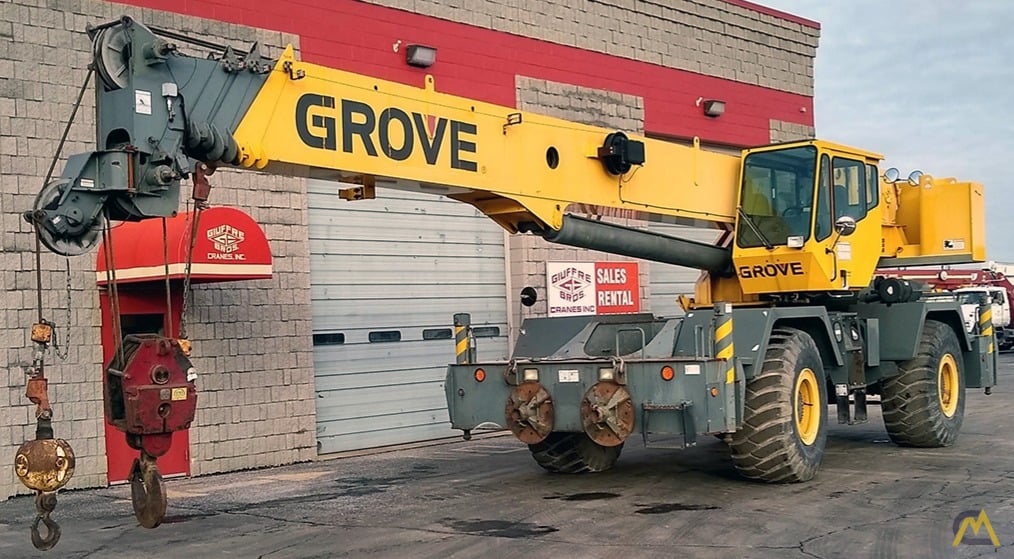 Grove RT600E 50-Ton Rough Terrain Crane For Sale Hoists & Material ...