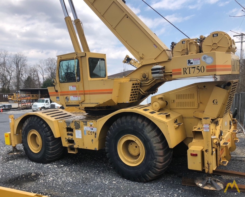 Grove RT750 50-Ton Rough Terrain Crane For Sale Hoists & Material ...
