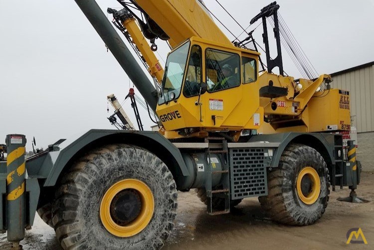 Grove RT875E 75-Ton Rough Terrain Crane For Sale Hoists & Material ...