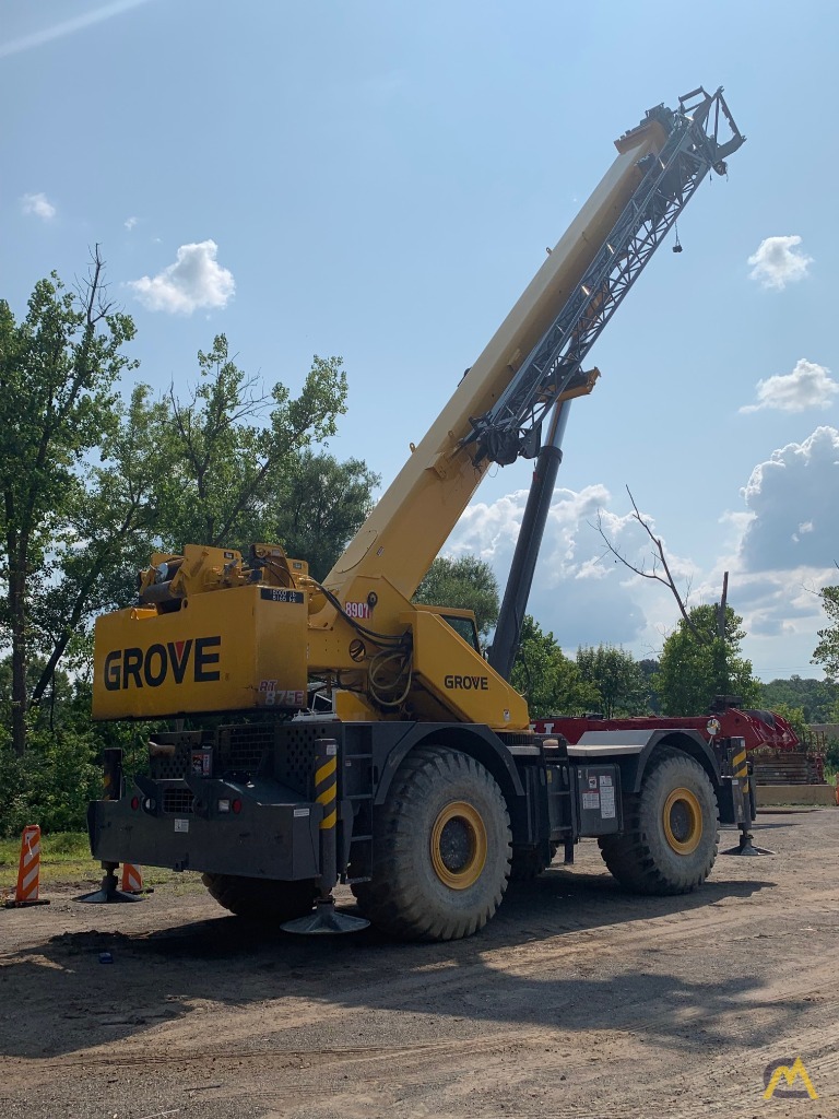 Grove RT875E 75-Ton Rough Terrain Crane For Sale Hoists & Material ...