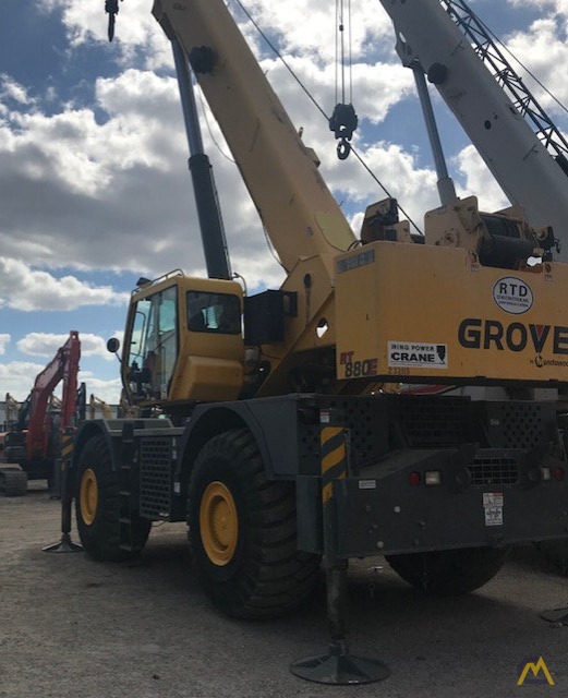 Grove RT880 80-Ton Rough Terrain Crane For Sale Hoists & Material ...