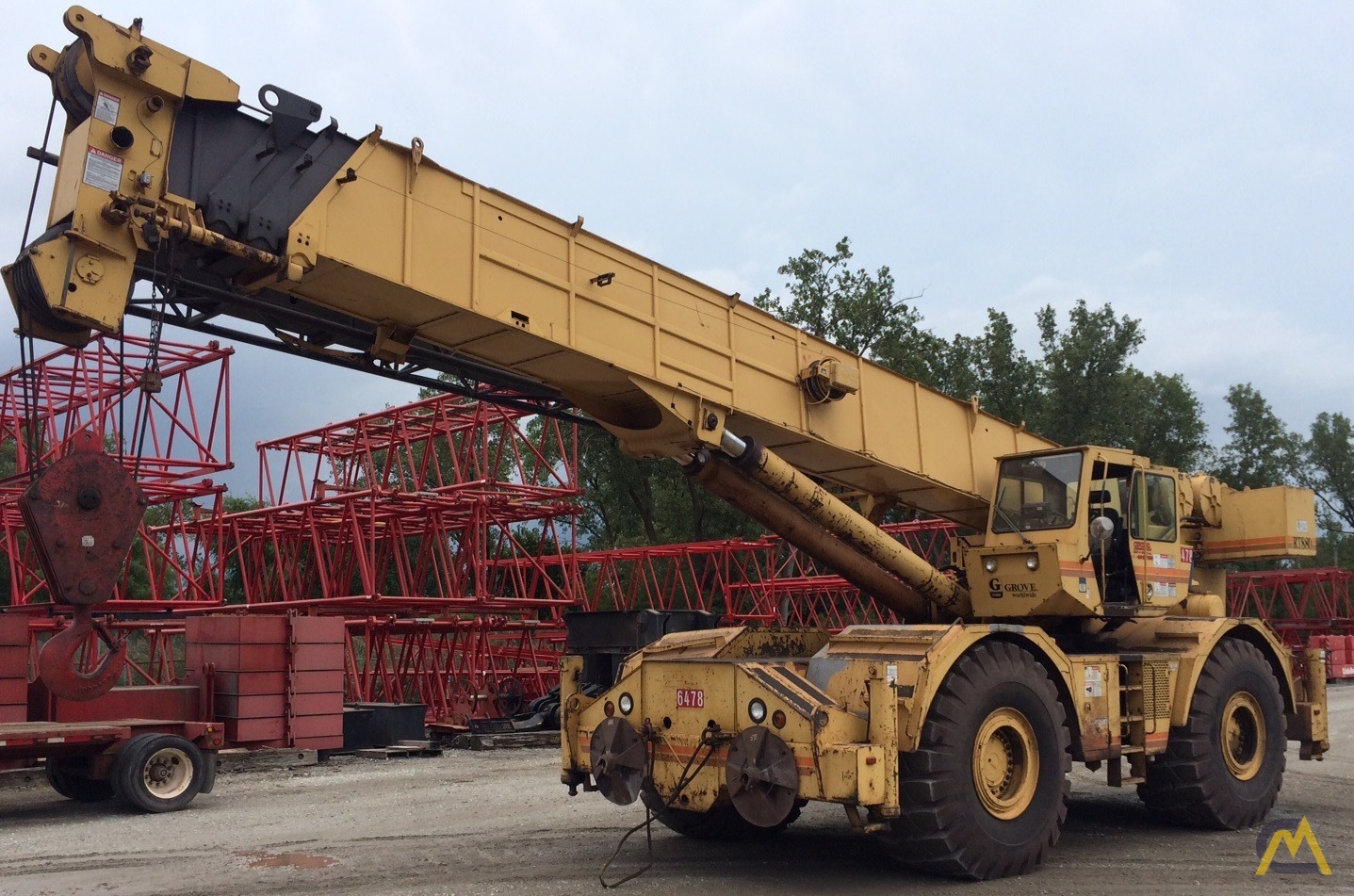 Grove RT880 80-Ton Rough Terrain Crane For Sale Hoists & Material ...
