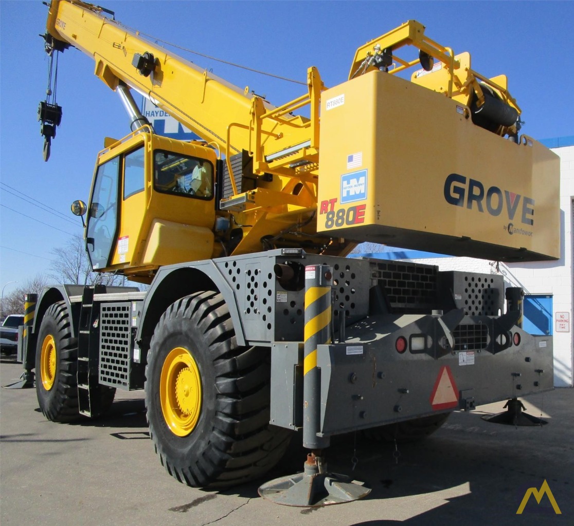 Grove RT880E 80-Ton Rough Terrain Crane For Sale Hoists & Material ...