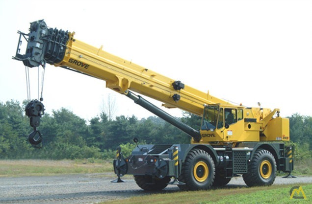 Grove RT890 90-Ton Rough Terrain Crane For Sale Hoists & Material ...