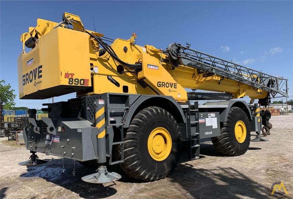 Grove RT890E 90-ton Rough Terrain Crane For Sale Hoists & Material ...