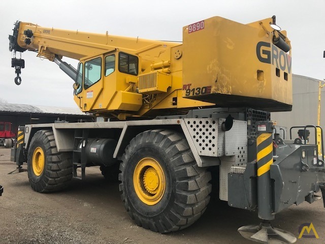 Grove RT9130E 130-Ton Rough Terrain Crane For Sale Hoists & Material ...