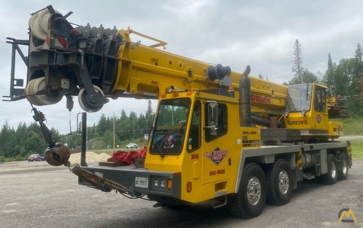 Grove TMS900E 90-Ton Telescopic Boom Truck Crane For Sale Hoists ...