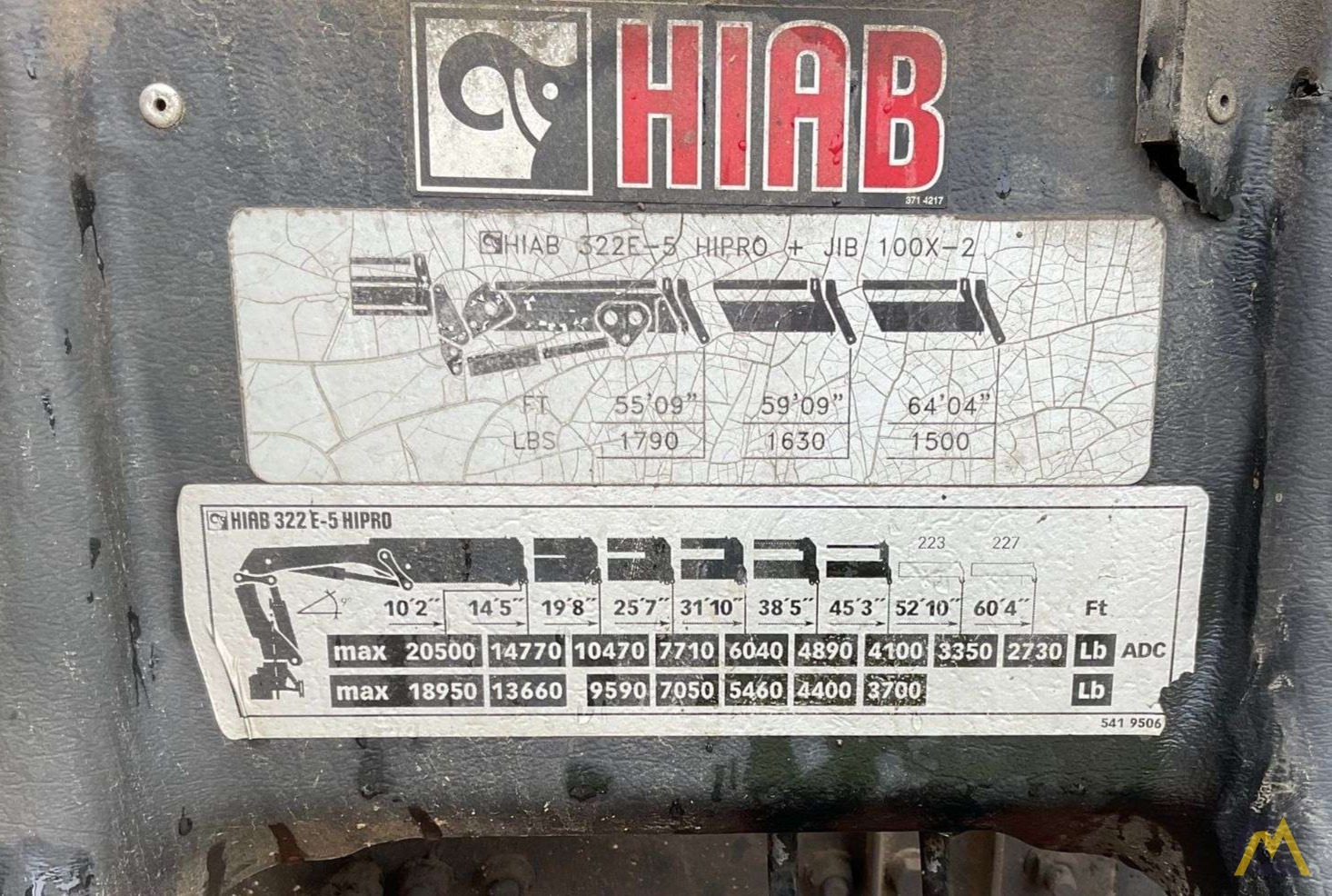 Bid on a Hiab 322 E-5 + JIB 100X-2 Pro Articulating Knuckle Boom Crane ...