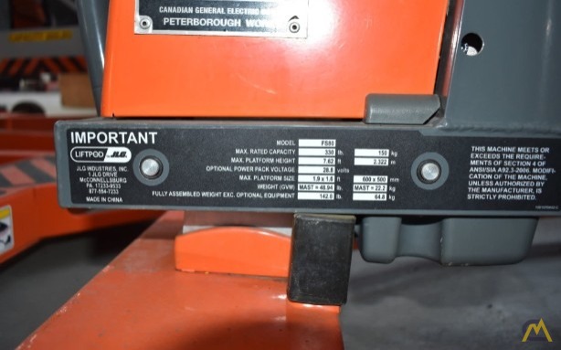 JLG Liftpod FS80 .15-Ton Vertical Mast Lift For Sale (Auction) Lifts ...