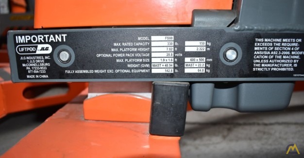 JLG Liftpod FS80 .15-Ton Vertical Mast Lift For Sale (Auction) Lifts ...