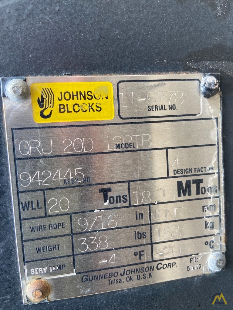Johnson 20-Ton Hook Block For Sale Products Blocks Parts Attachments ...