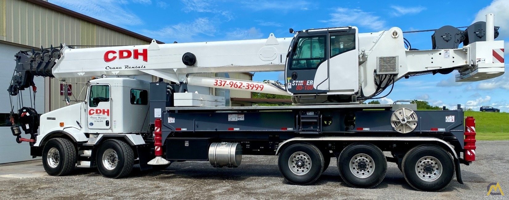 Load King Stinger 80-160 80-ton Boom Truck Crane on Kenworth T800 For ...