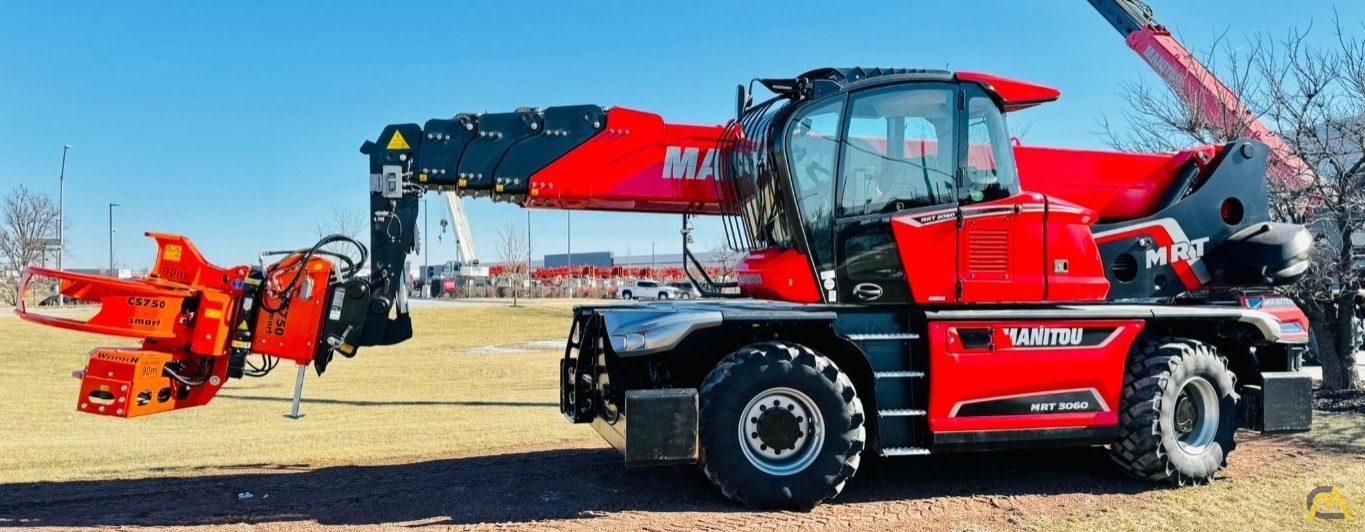 New Manitou MRT 2660 Rotating Telehandlers with Woodcracker CS750 in ...