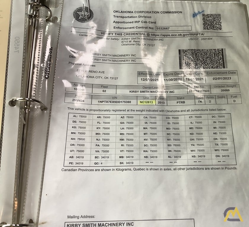 National NBT45 Series / NBT45-127 45-ton Boom Truck Crane on Peterbilt ...