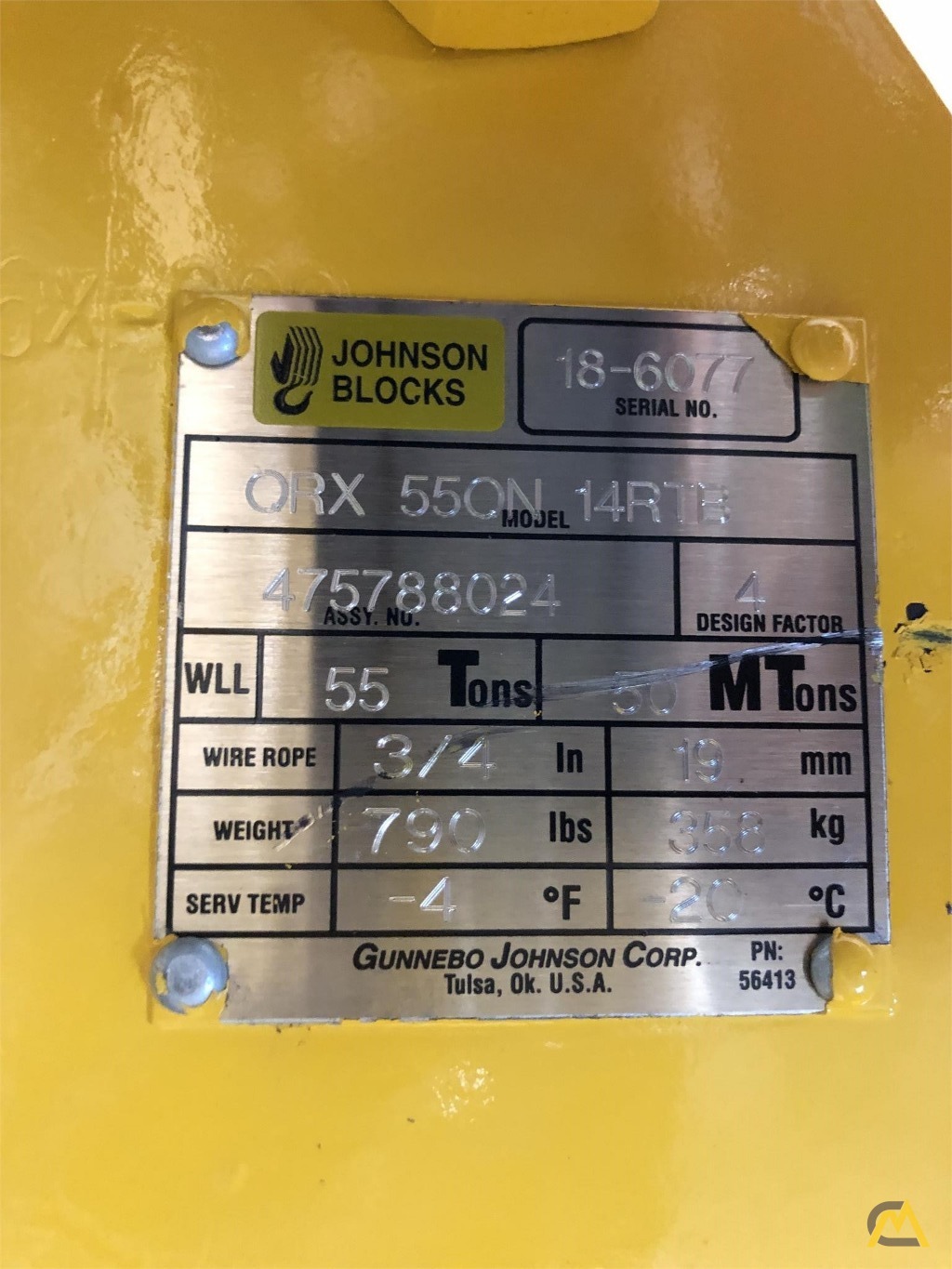 New Johnson 55-Ton Hook Block For Sale Products Blocks Parts ...