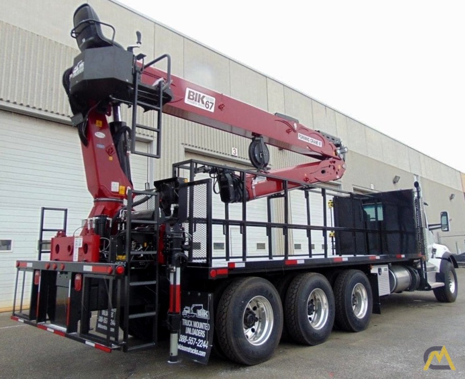 NEW BIK Series FC-67 Forming Loader Crane on New Kenworth T880 4-Axle ...