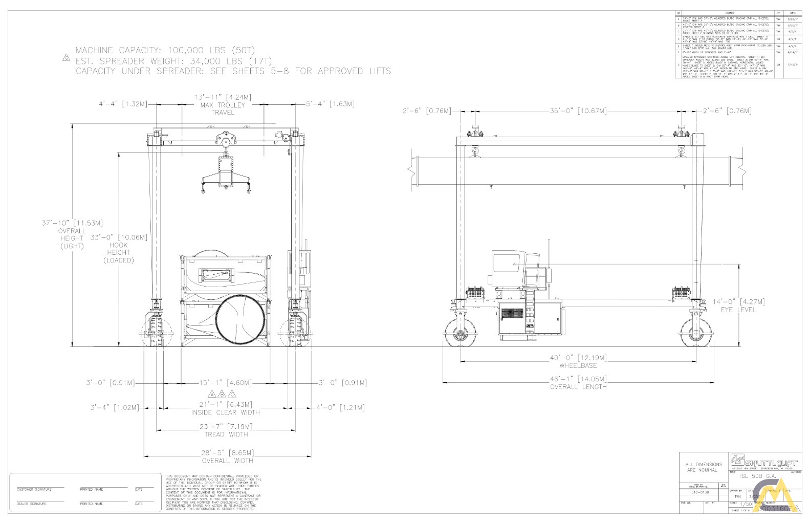 Shuttlelift ISL50B 50-Ton Gantry Cranes For Sale Hoists & Material ...