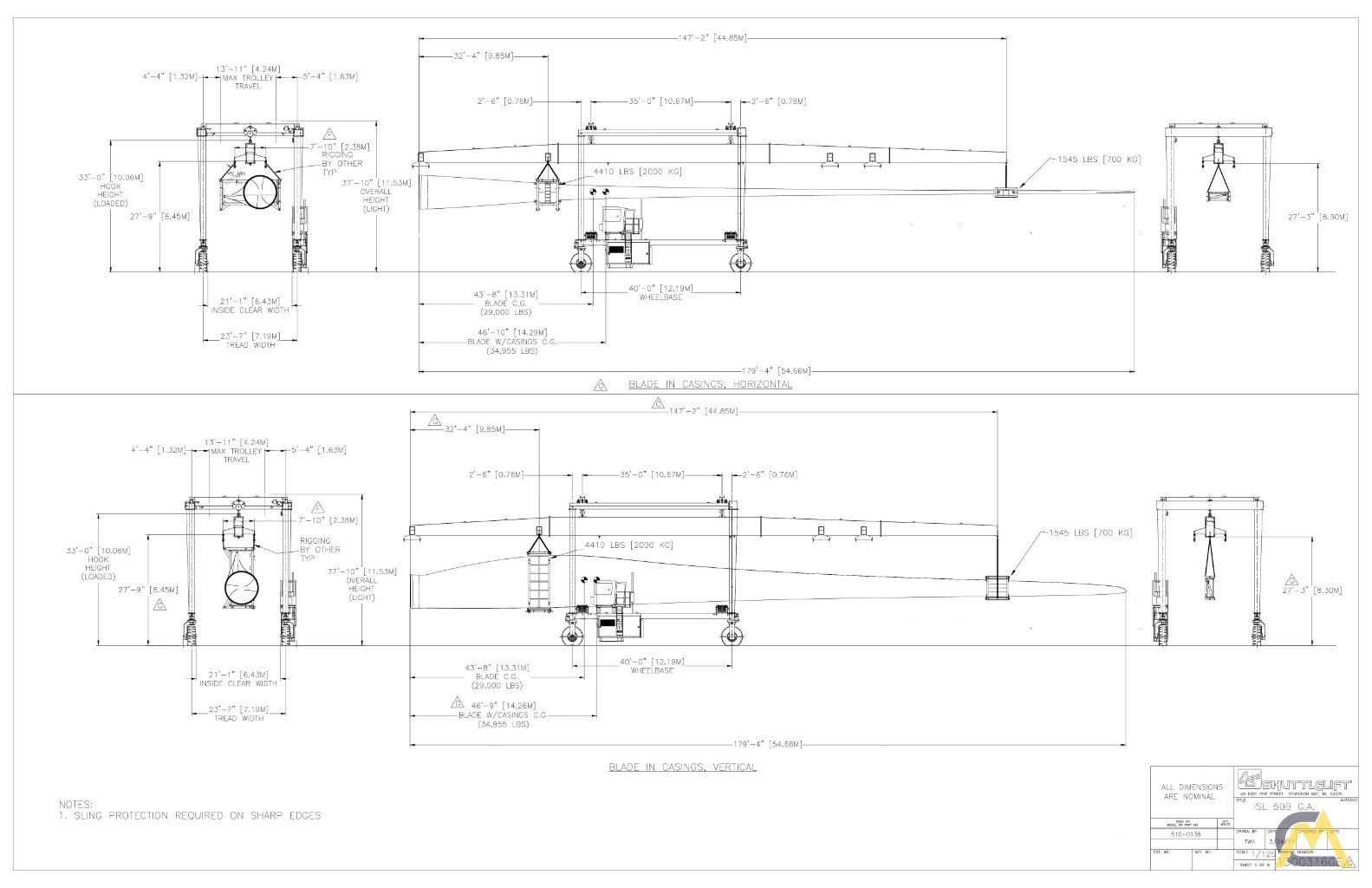 Shuttlelift ISL50B 50-Ton Gantry Cranes For Sale Hoists & Material ...