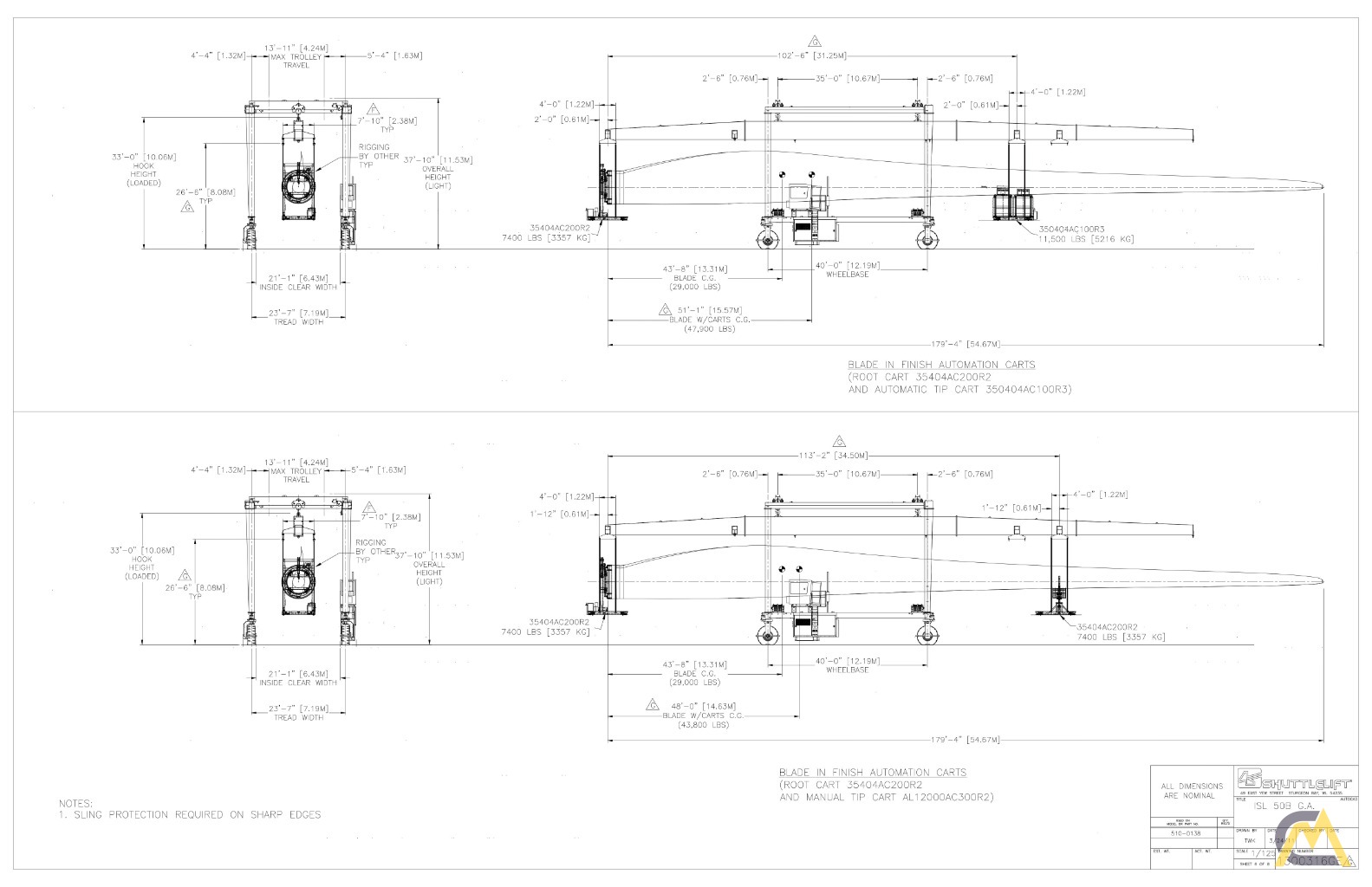 Shuttlelift ISL50B 50-Ton Gantry Cranes For Sale Hoists & Material ...