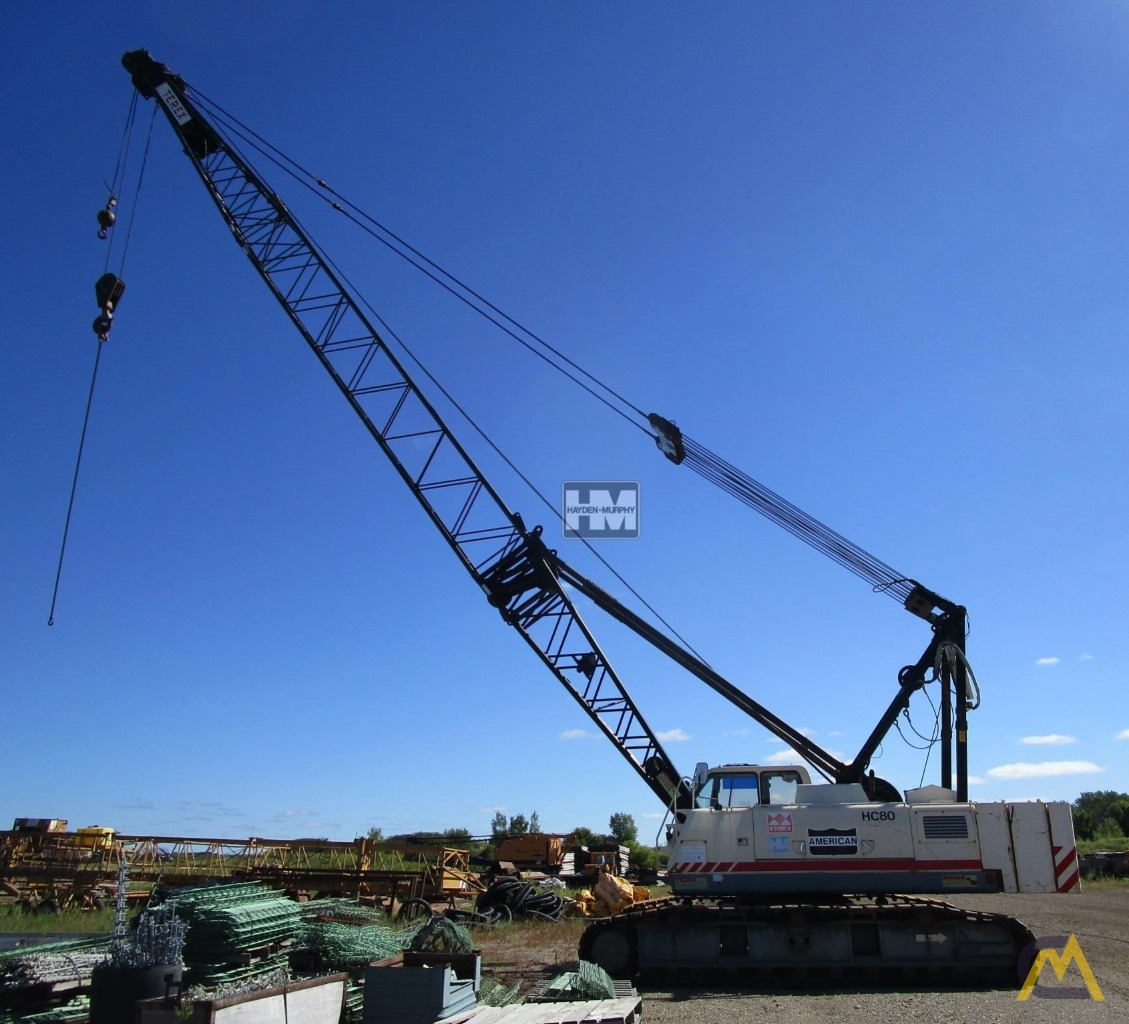 Terex HC80 80-Ton Lattice Boom Crawler Crane For Sale Hoists & Material ...