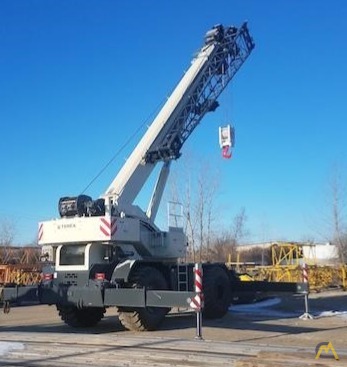 Terex RT100 100-Ton Rough Terrain Crane For Sale Hoists & Material ...
