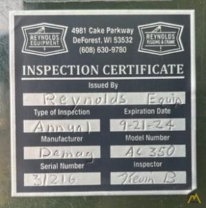 Terex-Demag (Tadano) AC 350-1 All Terrain Crane For Sale Terex Demag ...