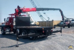 Fassi F600SE.44 10-story Pallet Fork Wallboard Crane on Western Star ...