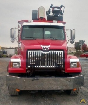 Fassi F600SE.44 10-story Pallet Fork Wallboard Crane on Western Star ...