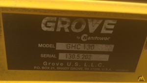 Grove GHC130 132-ton Telescopic Boom Crawler Crane For Sale Hoists ...