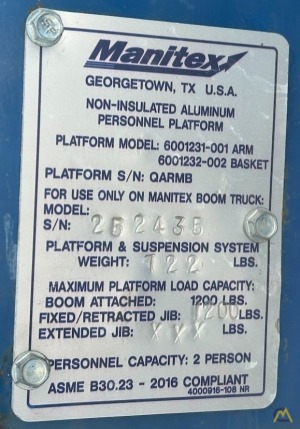 Manitex 2-Person Quick-Attach Rotating Steel Man Basket For Sale ...