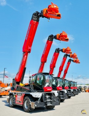 New Manitou MRT 2660 Rotating Telehandlers with Woodcracker CS750 in ...