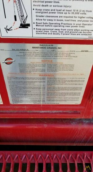 Manitowoc 222 100-ton Lattice Boom Crawler Crane For Sale Hoists ...