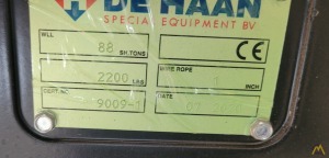 New De Haan 88-Ton 3-Sheave Hook Block For Sale Blocks Parts ...