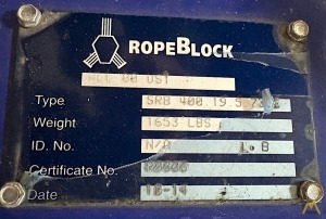 RopeBlock 80-Ton 5-Sheave Hook Block For Sale Blocks Parts Attachments ...