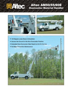Bucket Truck Aerial Platforms Altec AM50E Specifications CraneMarket